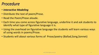 Planning a prose and poetry lesson | PPTX