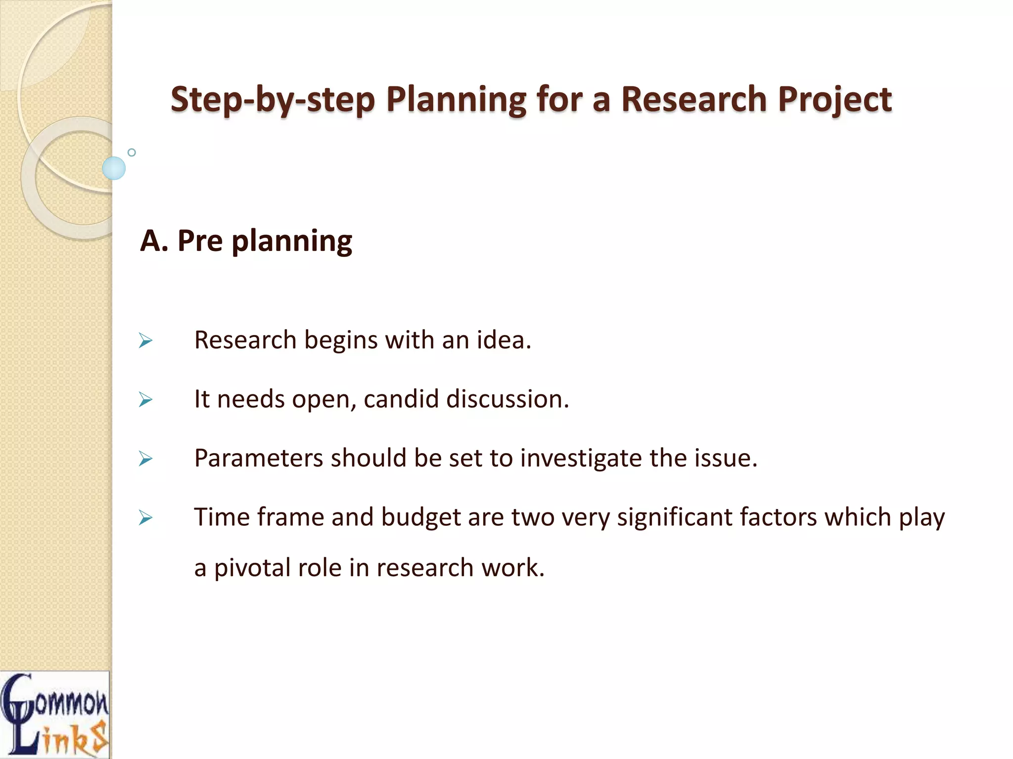 Planning a Research Project | PPTX