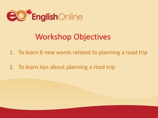 Planning a road trip | PPTX