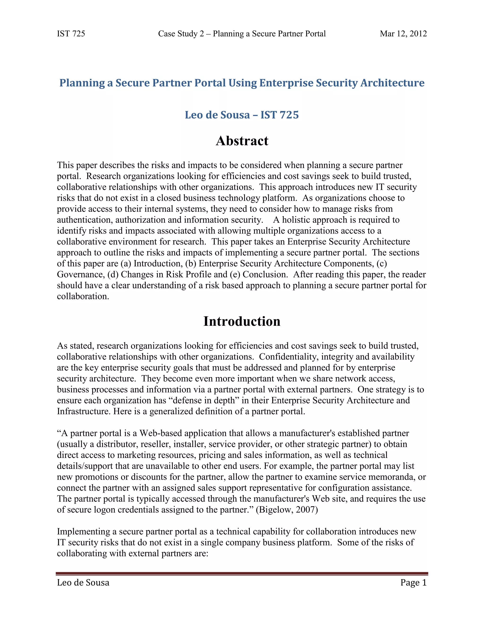 Planning A Secure Partner Portal | PDF