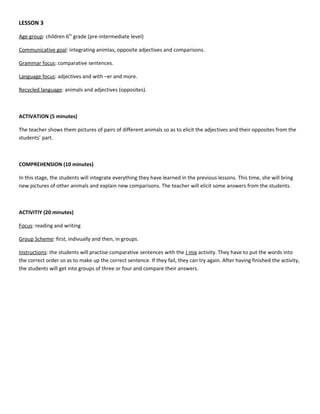 Planning assignment 2 (3) | DOC | Homework and Study | Education