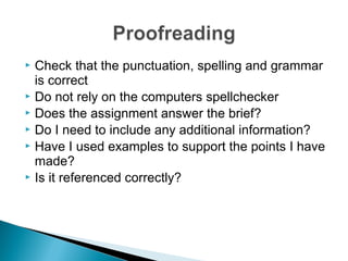 Planning and writing assignments | PPT