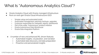 Planning a Strategy for Autonomous Analytics and Data Warehousing | PPT