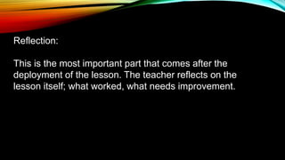 Planning at class level lesson plan | PPT