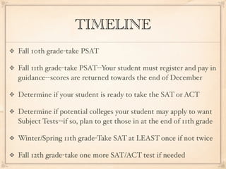 Planning a testing schedule for college admissions | KEY