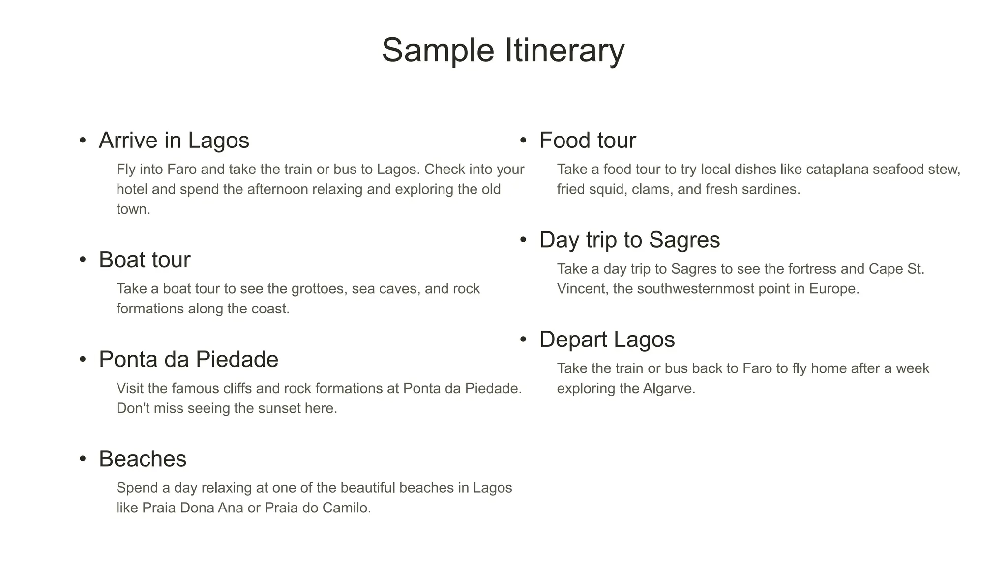 Planning for a Trip to Lagos, Portugal.pptx