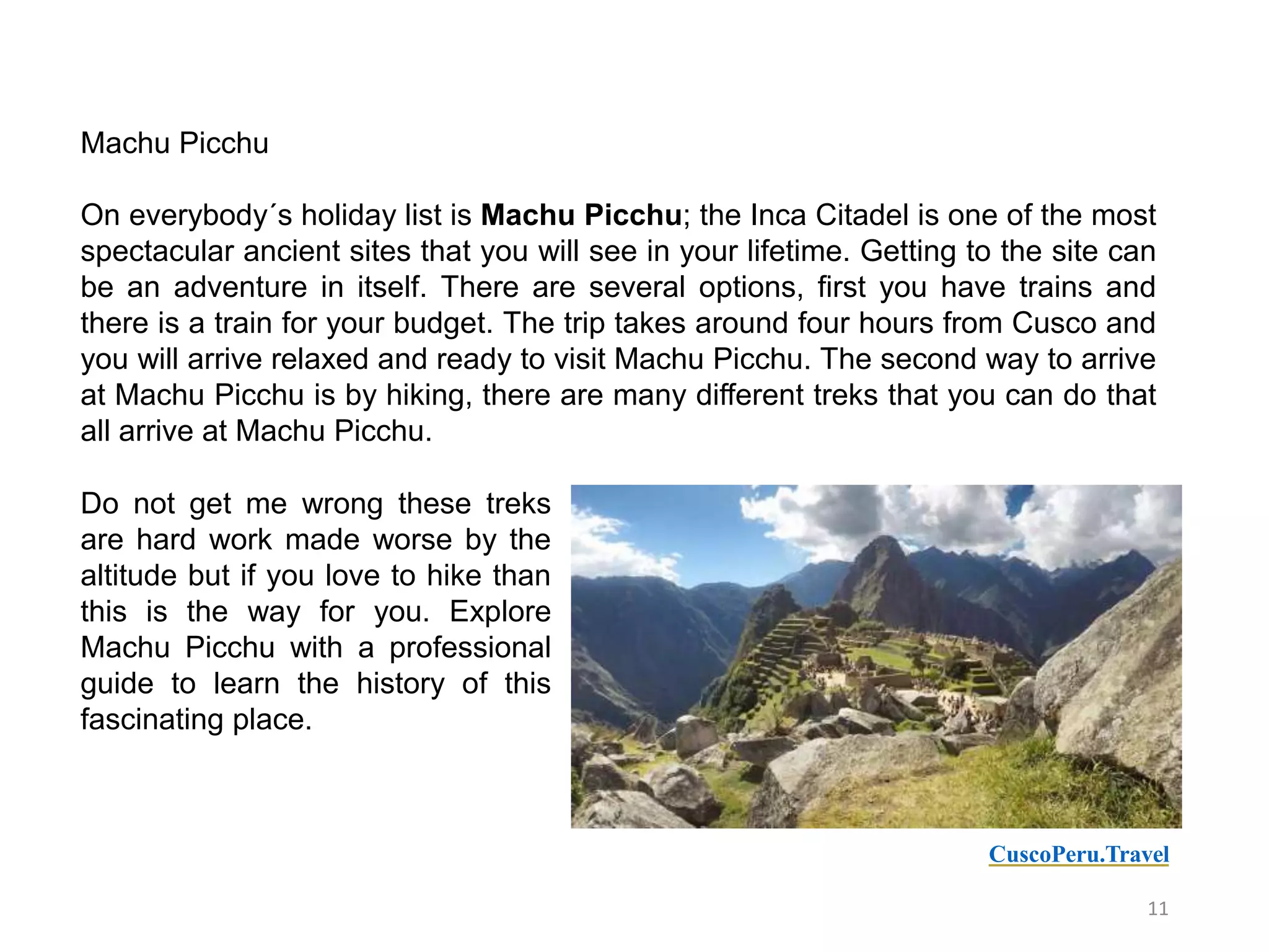 Planning a trip to Peru | PPTX | South America Travel | Travel Locations