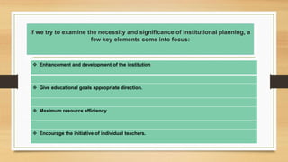 PLANNING At The INstitutional Level.pptx