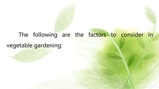 Planning a Vegetable Garden | PPTX