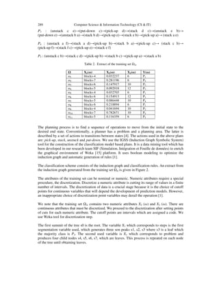 PLANNING BASED ON CLASSIFICATION BY INDUCTION GRAPH | PDF