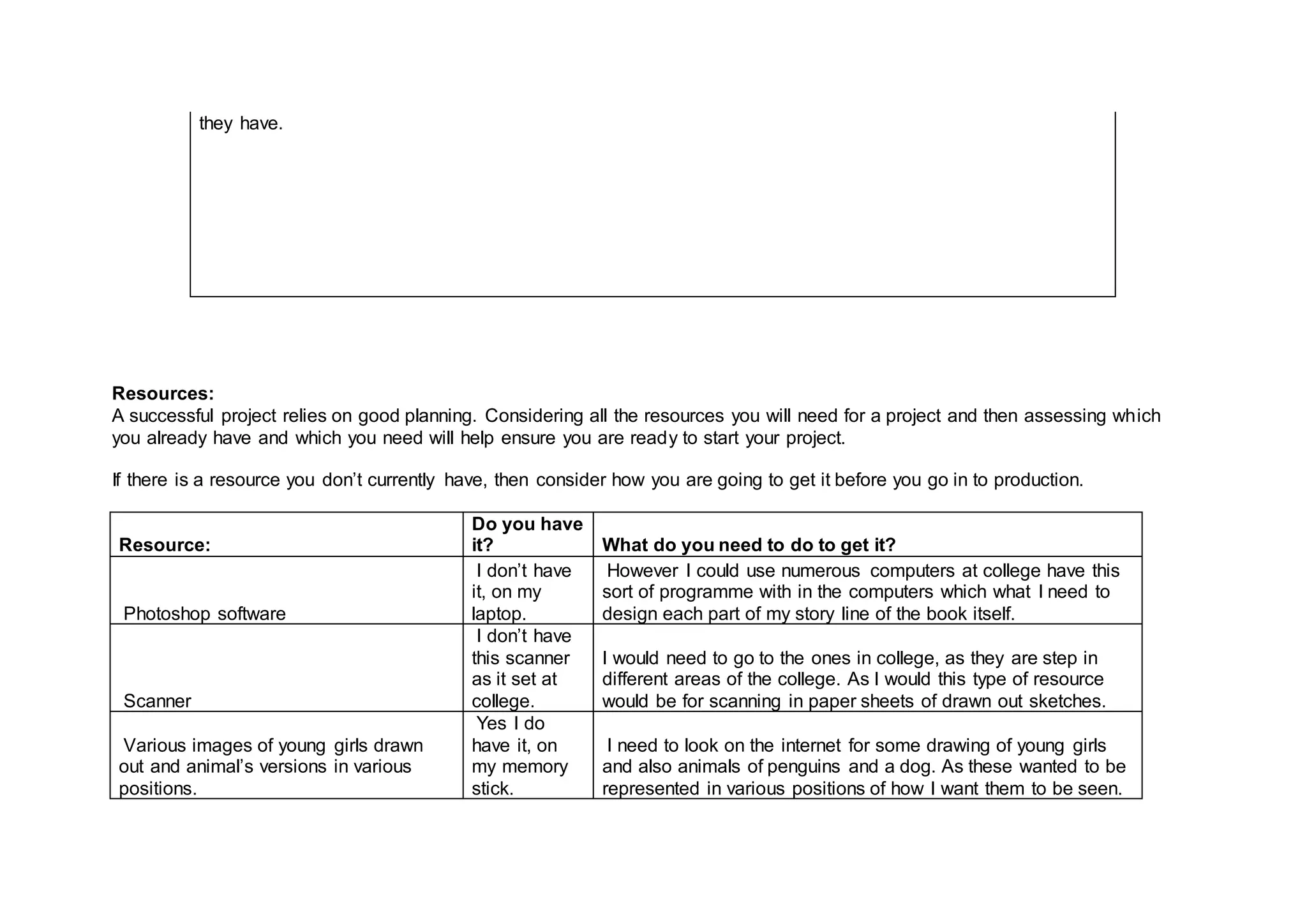 Planning booklet | DOCX