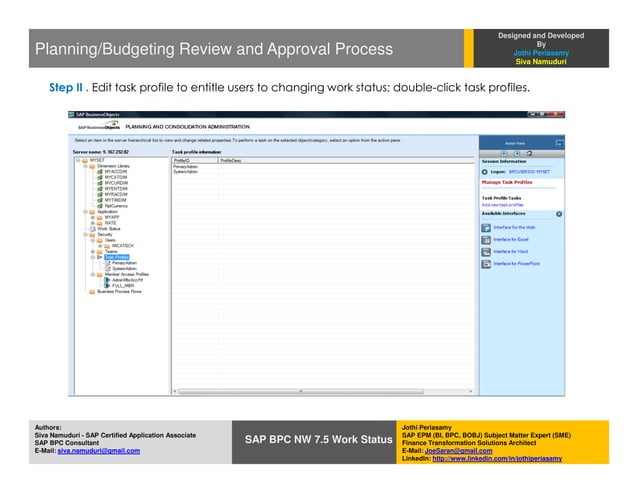 Financial Planning/Budgeting Review and Approval Process in SAP BPC NW ...