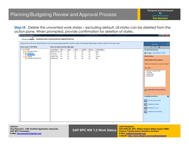 Financial Planning/Budgeting Review and Approval Process in SAP BPC NW ...