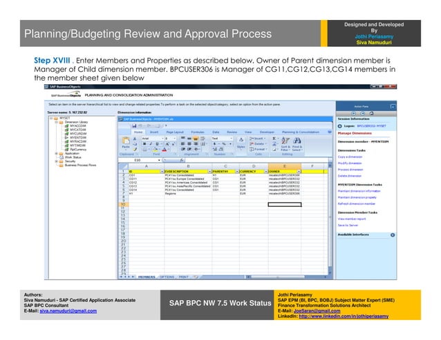 Financial Planning/Budgeting Review and Approval Process in SAP BPC NW ...