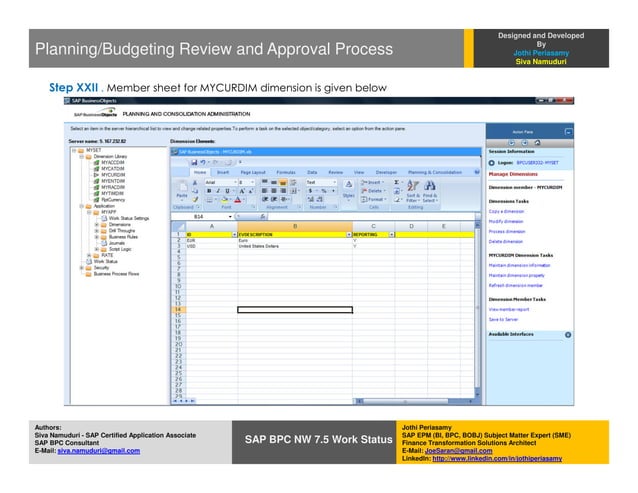 Financial Planning/Budgeting Review and Approval Process in SAP BPC NW ...