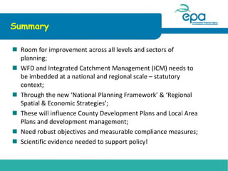 Integrating River Basin Management Plans with the planning system | PPTX