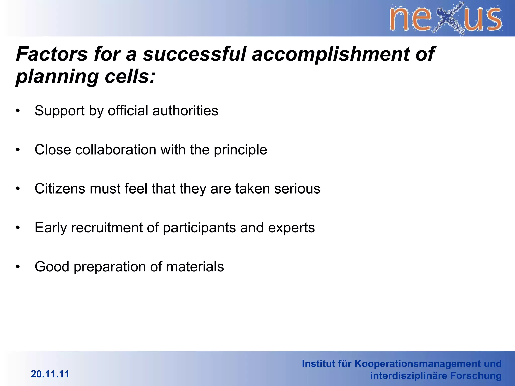 Planning cells germany | PPT