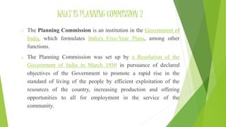Planning commission of INDIA | PPTX
