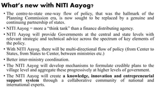 Planning commission to niti aayog | PPTX