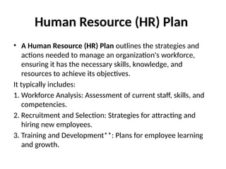 PLANNING COMPONENTS AND TYPES OF PLAN.pptx