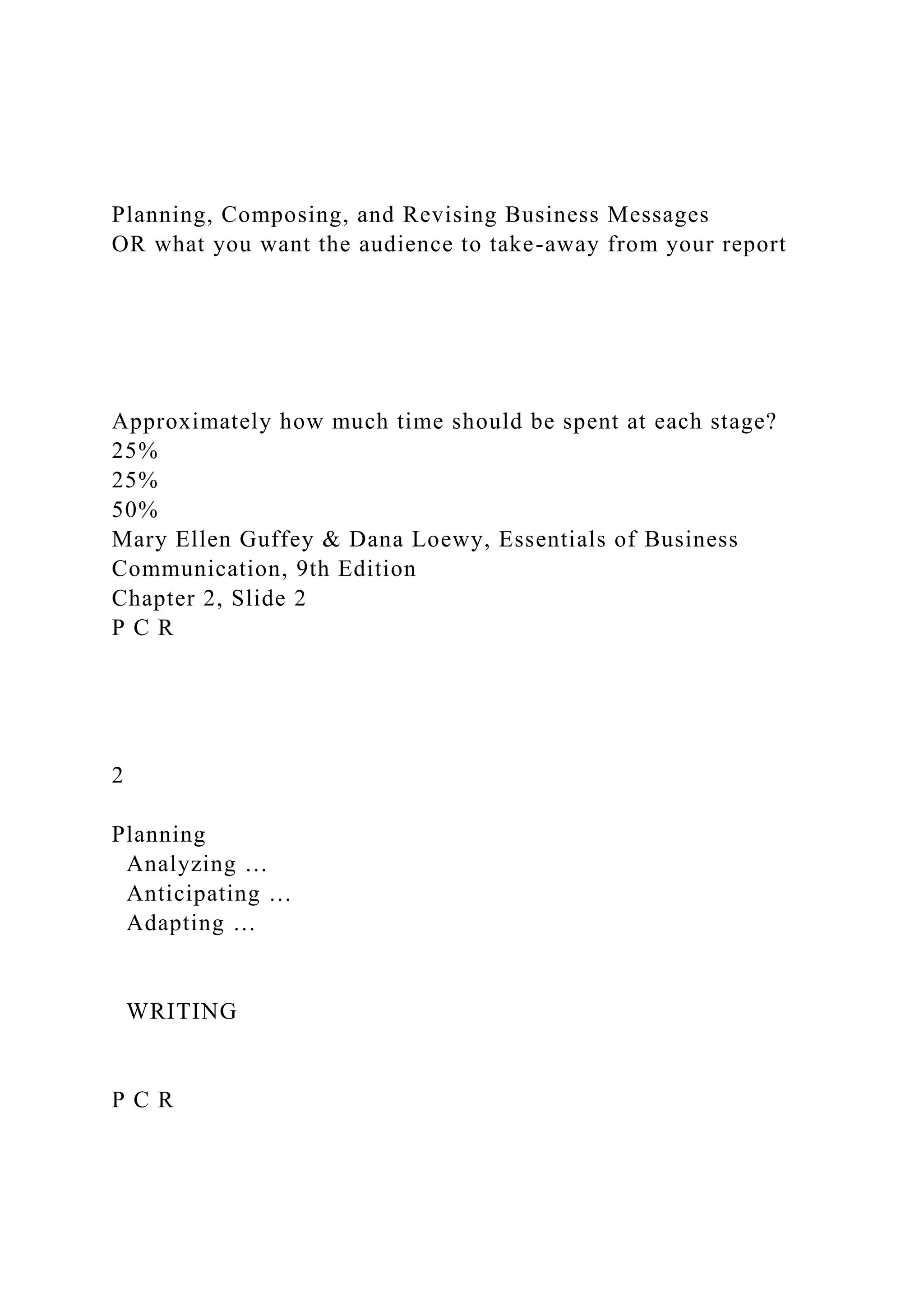 Planning, Composing, and Revising Business MessagesOR what you.docx