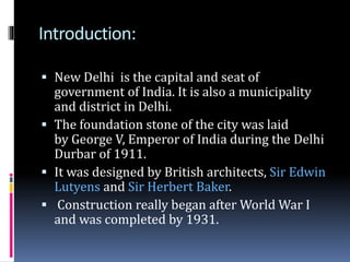 Planning concept of new delhi | PPTX