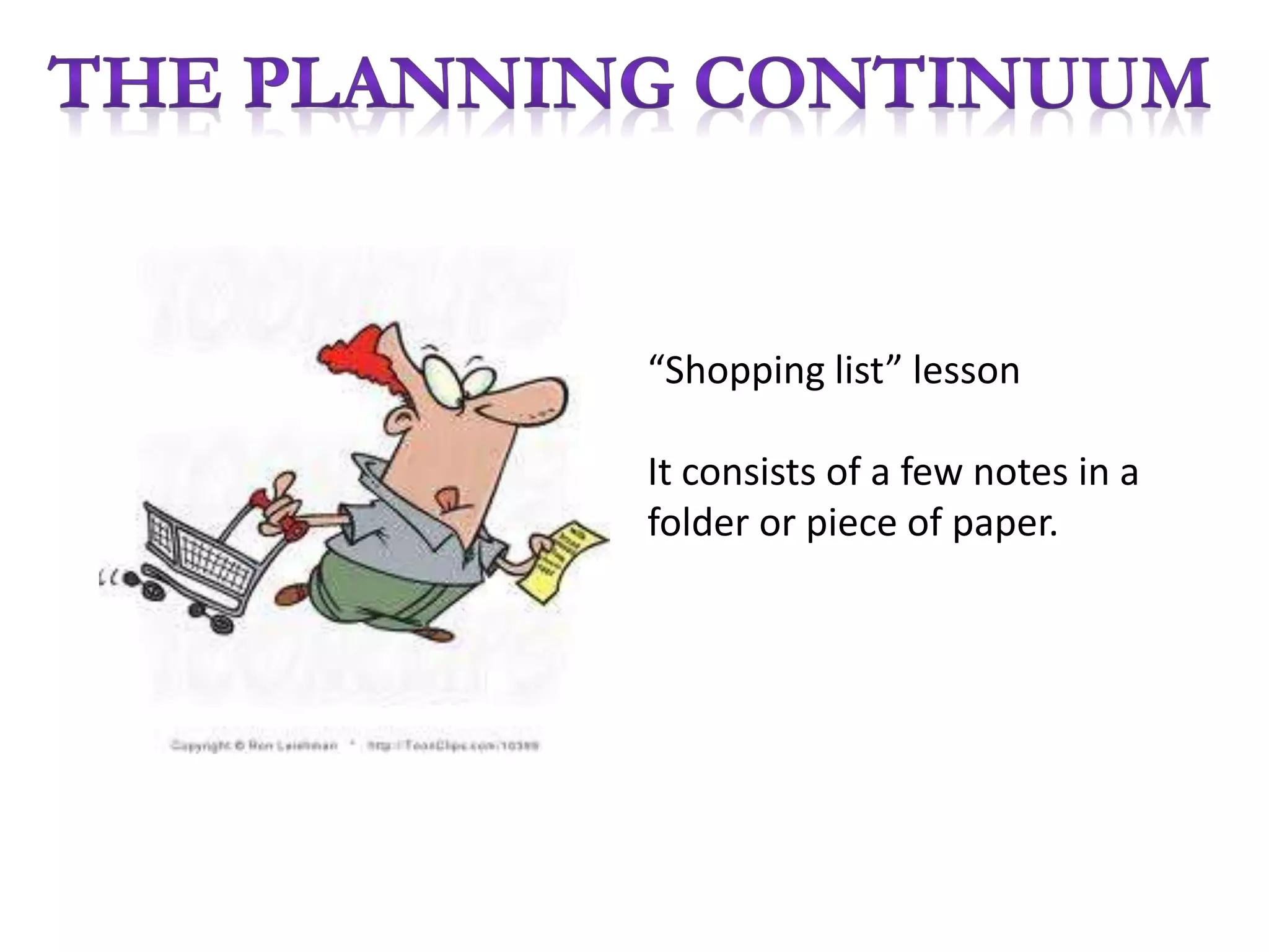 Planning continuum | PPT