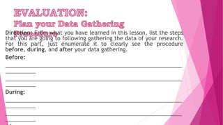 Planning Data Collection Procedure PowerPoint Presentation | PPTX
