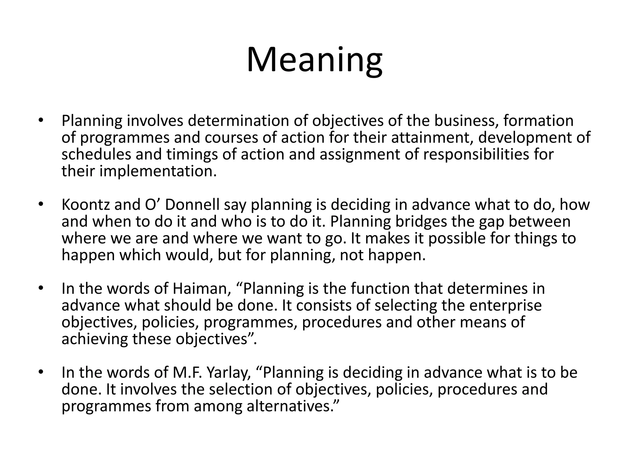 Planning & Decision Making. principle of managementpdf | PPT