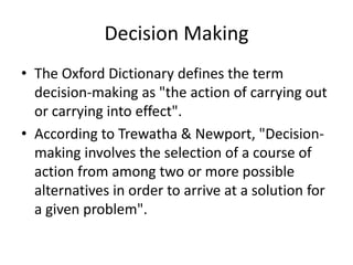 Planning & Decision Making. principle of managementpdf | PDF