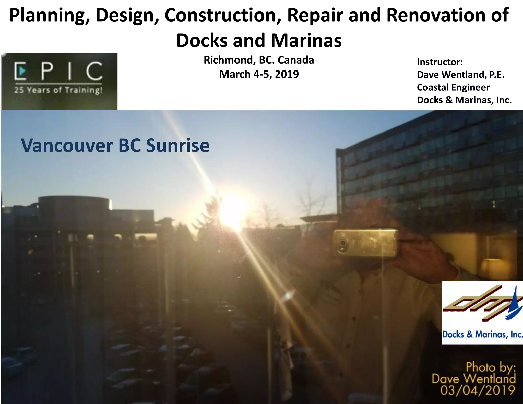 Planning, Design, Construction, Repair and Renovation of Docks and ...