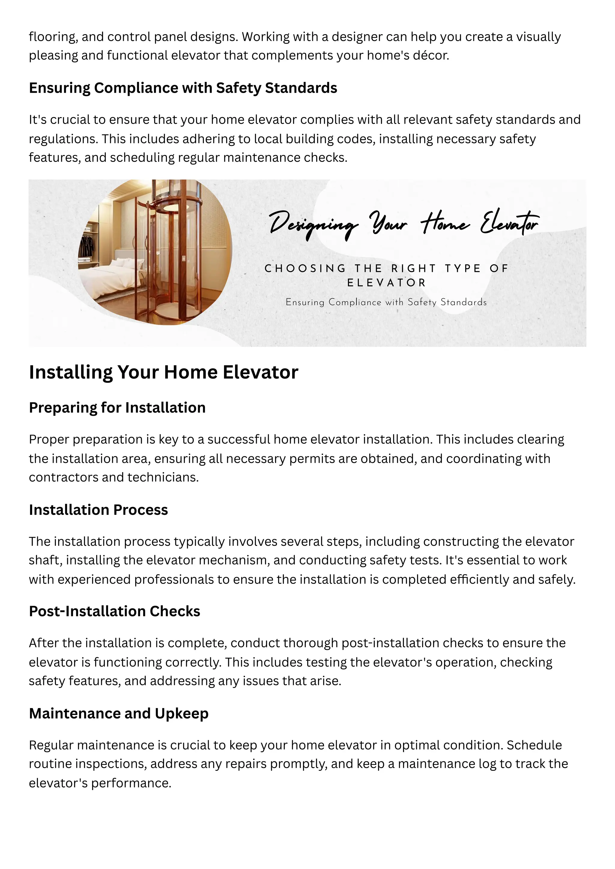Planning, Designing, and Installing Home Elevators: Key Tips | Nibav ...
