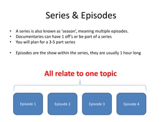 Planning documentary episodes | PPT