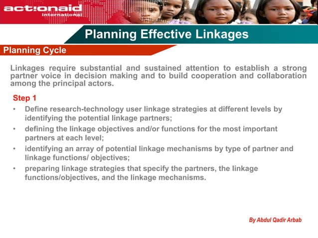 Planning Effective Linkages | PPT