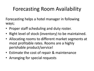Planning & Evaluating Hotel Front Office operations | PPTX