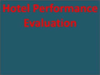 Planning & Evaluating Hotel Front Office operations | PPTX