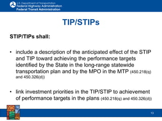 Statewide and Nonmetropolitan and Metropolitan Transportation Planning ...