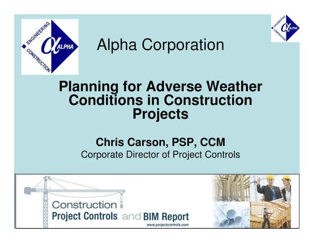 Planning for adverse weather in Construction Projects | PDF