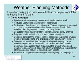 Planning for adverse weather in Construction Projects | PDF