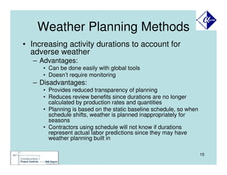 Planning for adverse weather in Construction Projects | PDF