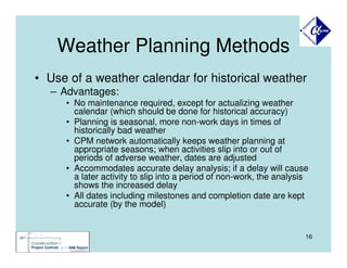 Planning for adverse weather in Construction Projects | PDF