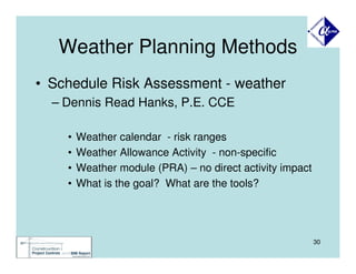 Planning for adverse weather in Construction Projects | PDF