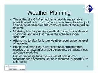 Planning for adverse weather in Construction Projects | PDF