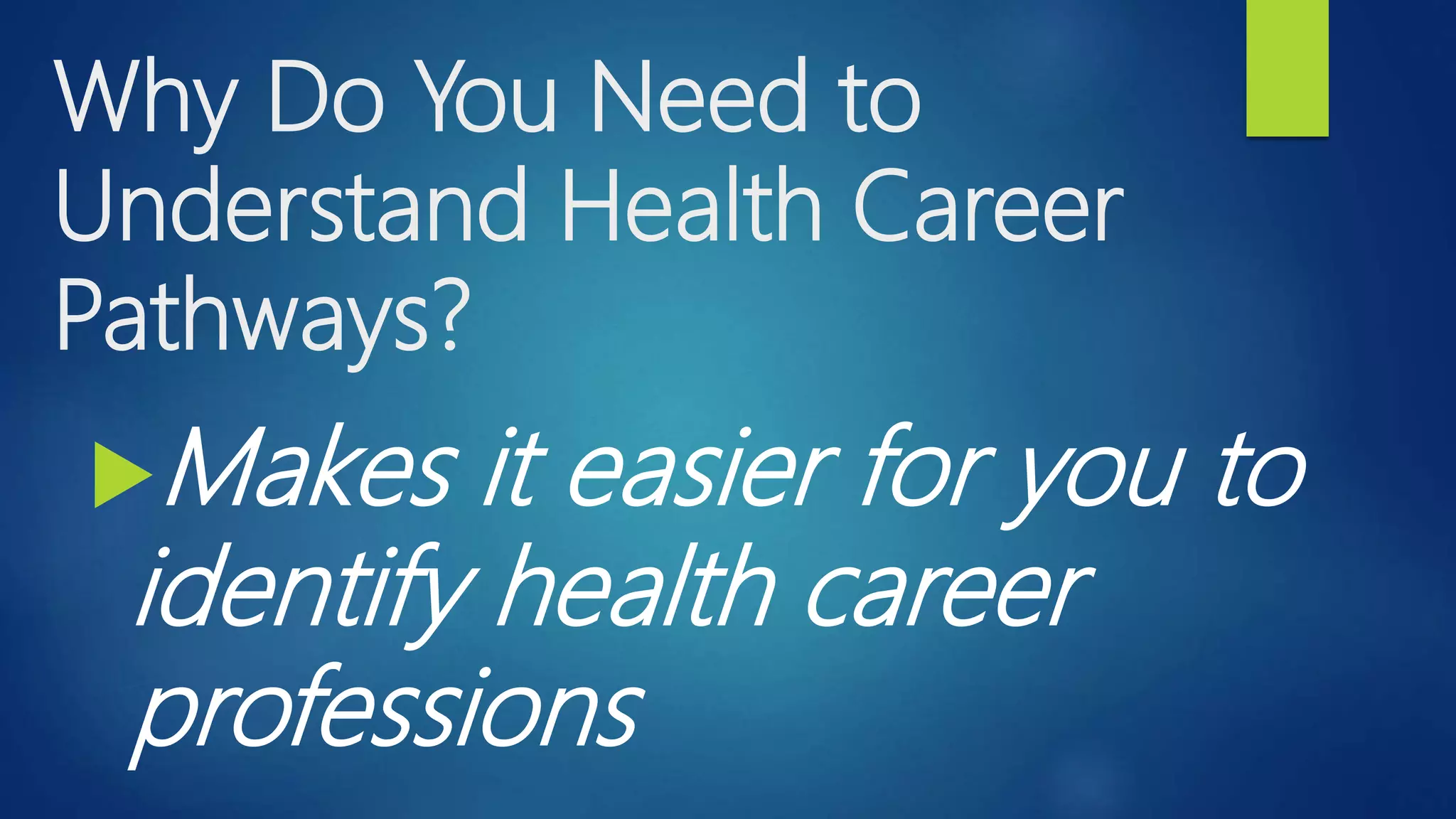 Planning for a health career | PPTX