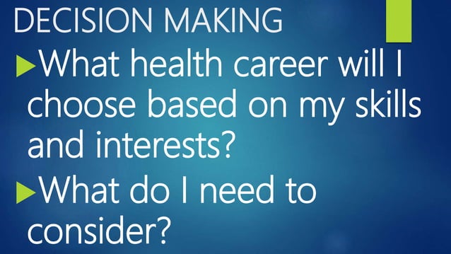 Planning for a health career | PPTX
