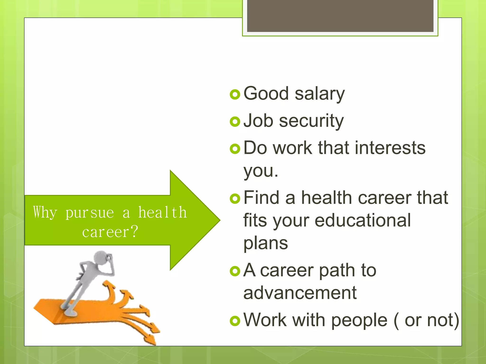 Planning for a health career | PPTX