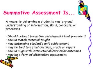 Planning for assessment | PPTX