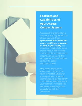 Planning for a successful access control system installation | PDF