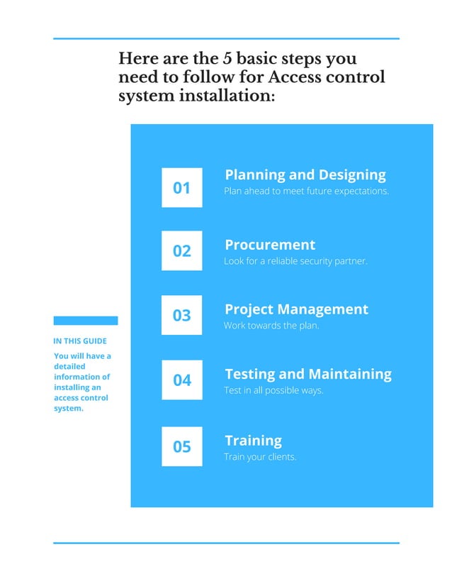 Planning for a successful access control system installation | PDF