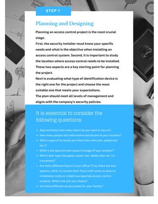 Planning for a successful access control system installation | PDF
